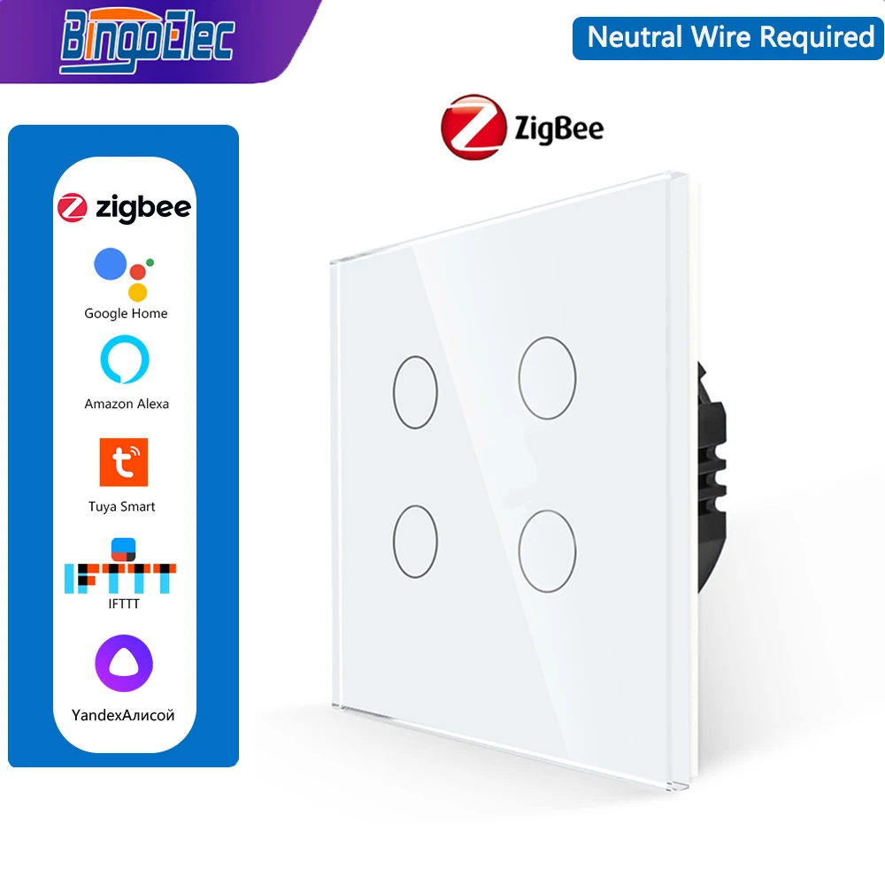 Bingoelec-TUYA-ZigBee-Smart-Touch-Switch-1-2-3-4-Gang-EU-Wall-Light ...