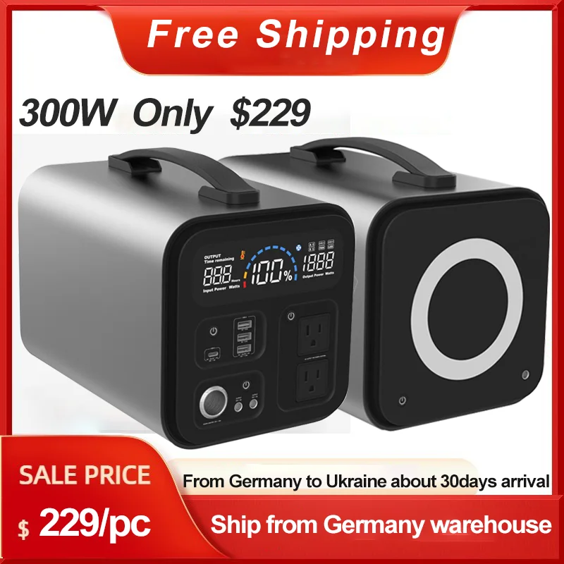 1000W Portable Power Station 300W Solar Generator 550W Outdoor Emergency Power Supply Power Bank ...