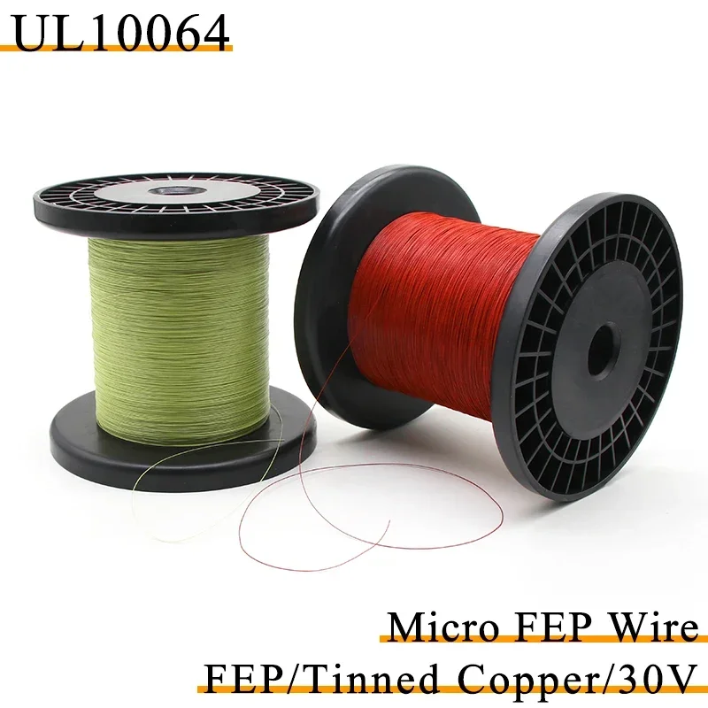 50M-100M-UL10064-FEP-Wire-40-36-34-32-30-28-26AWG-PTFE-Plastic-Ultra ...