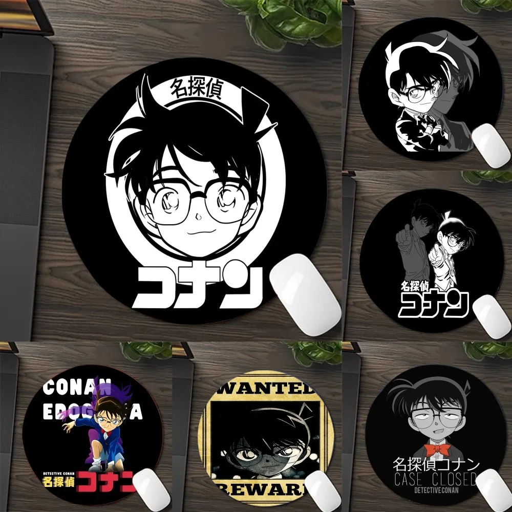 Detective Conan 22x22cm Round Kawaii Cartoon Anime Gaming Mouse Pad ...
