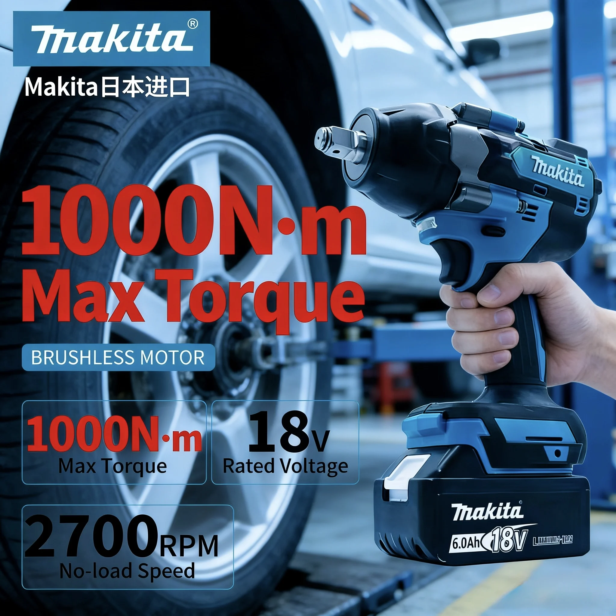 Makita DTW700 18V Cordless Impact Wrench Brushless Motor 700 Nm ...