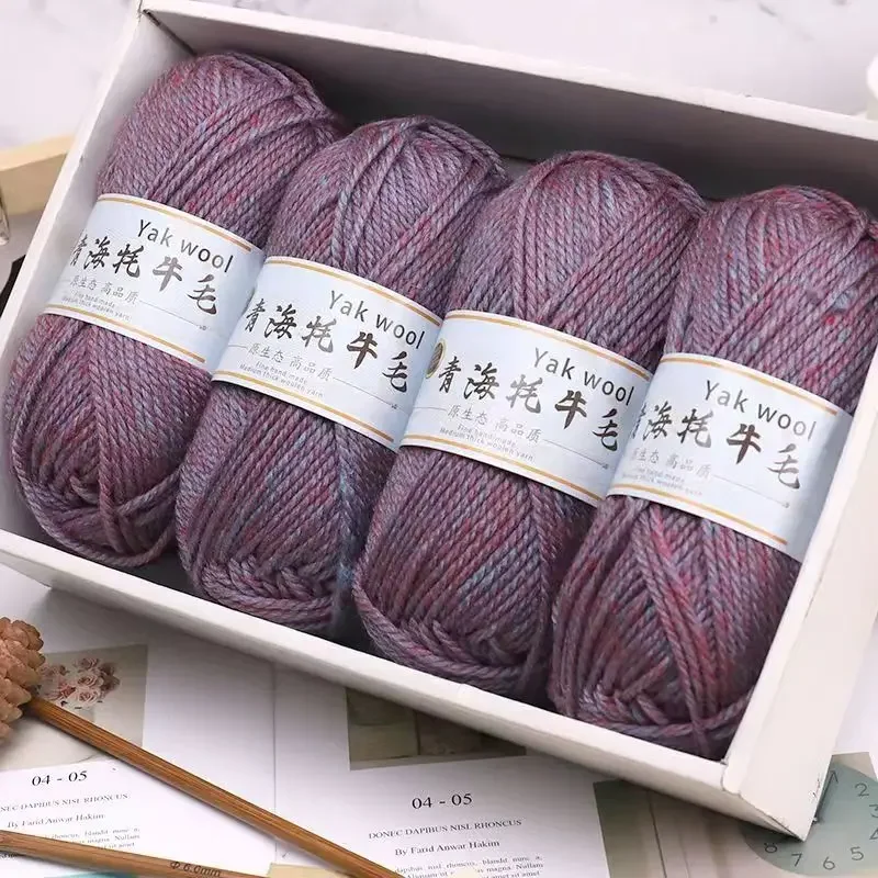 500g/set 3 Ply Chunky Yarn for Knitting Wool Yak Blankets Gloves ...