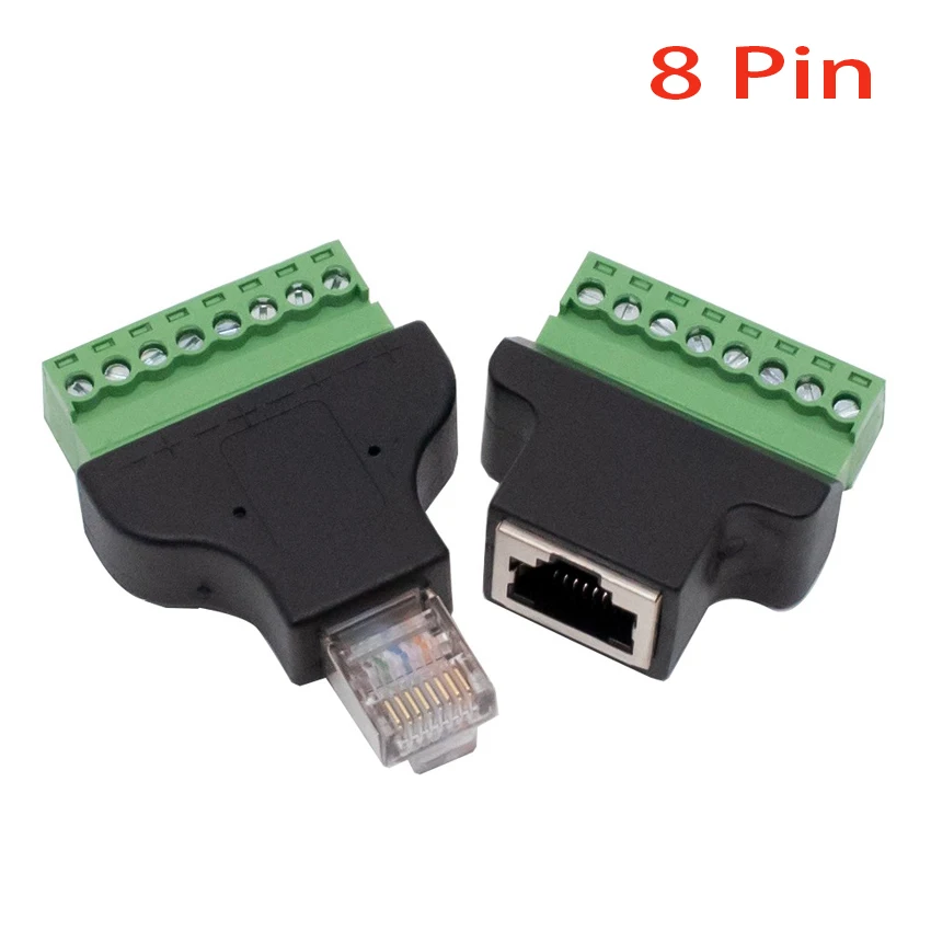 RJ45-Female-Male-Socket-To-8-position-8pin-Screw-Terminal-RJ-45-Port ...