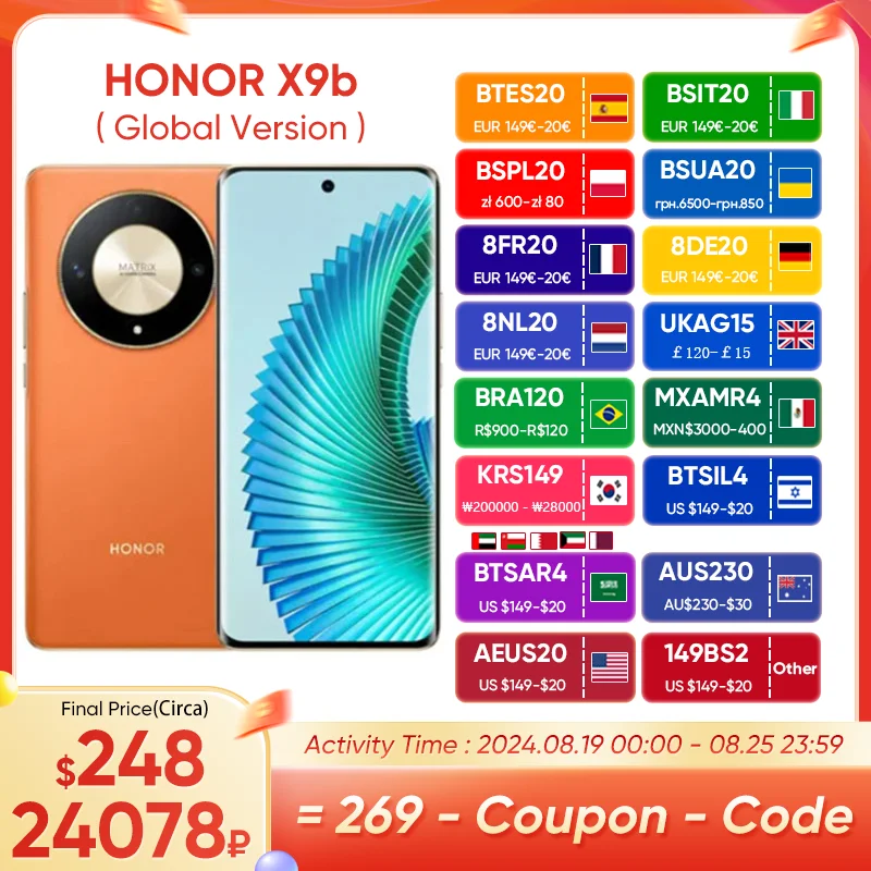 HONOR-Magic6-Lite-HONOR-X9b-5G-Global-Version-6-78-Anti-Drop-120Hz ...