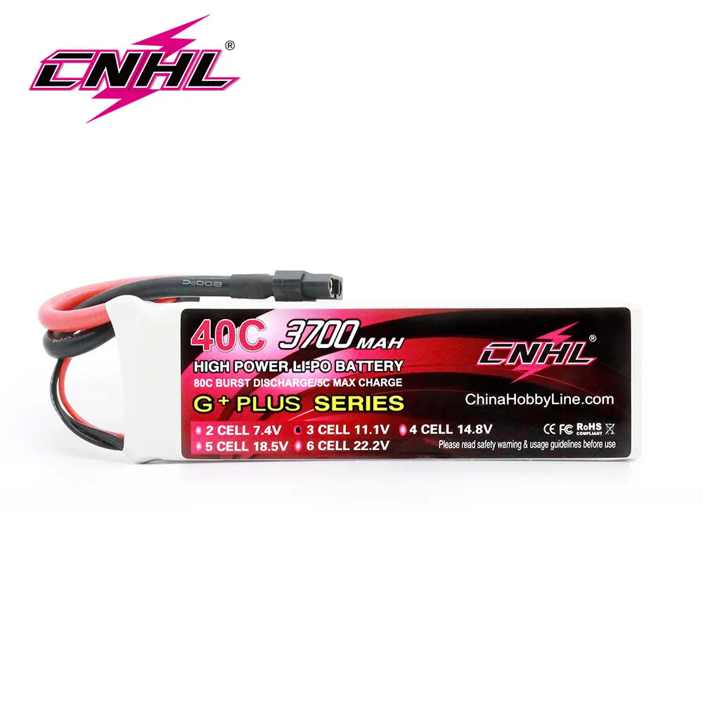 CNHL 3S 4S 5S 11.1V 14.8V 18.5V Lipo Battery 3300mAh 3700mAh 40C With ...