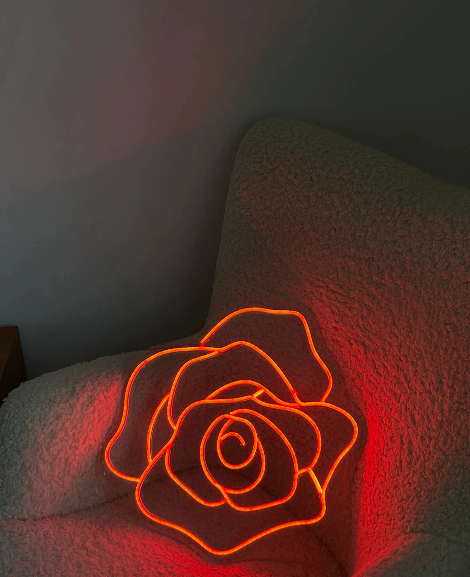 Rose Neon Sign USB Powered for Room Decor, Flower LED Neon Light ...