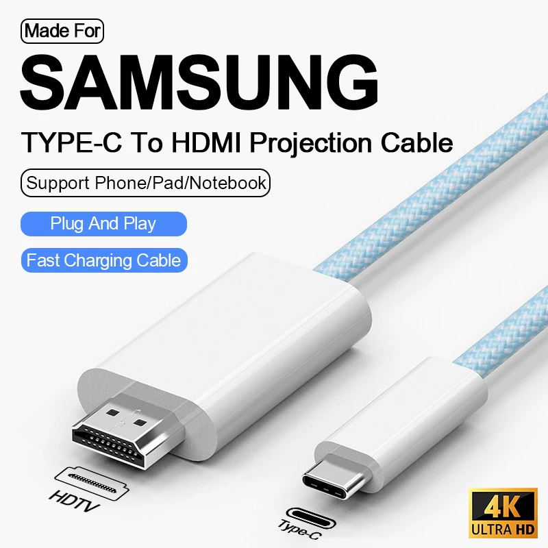 Type-C-To-HDMI-Adapter-For-Samsung-Galaxy-S24-S23-S21-Ultre-USB-C-To ...