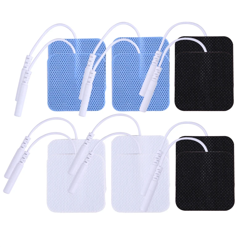 5*5cm 2mm Plug Non-woven Fabric Reusable Self Adhesive Electrode Pads ...
