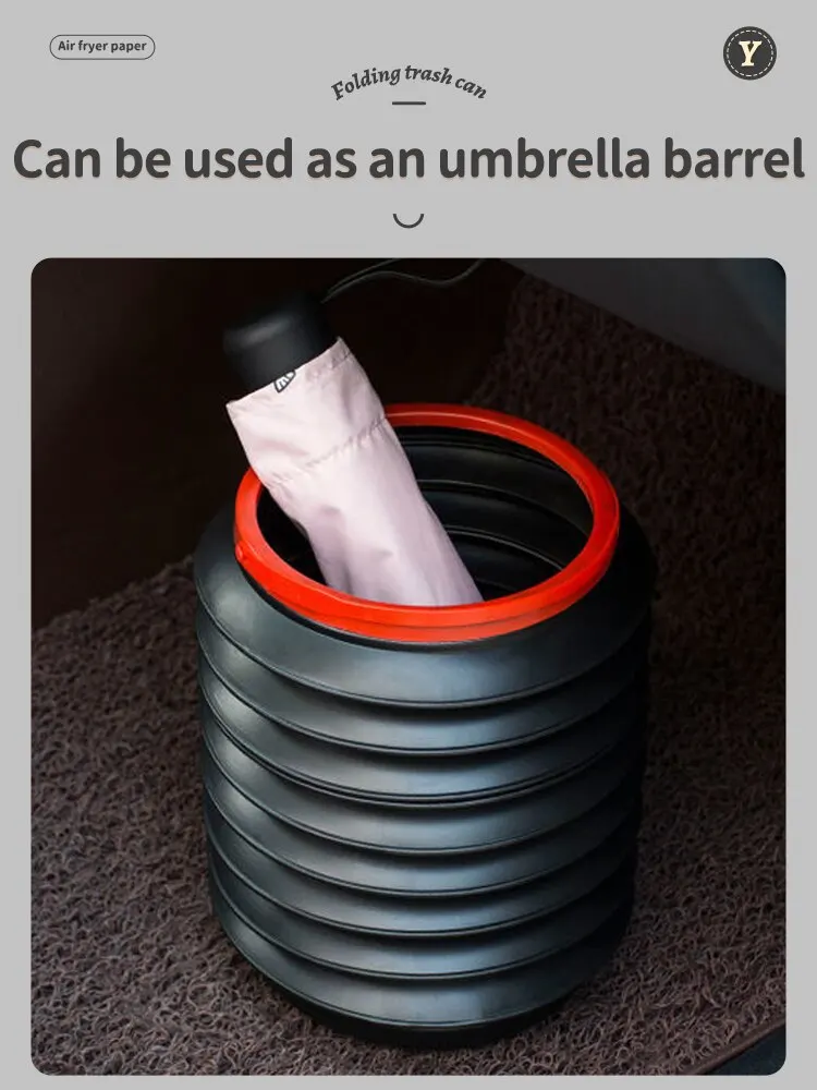 Poubelle pliante 4l pour voiture, seau télescopique multifonction, seau ...