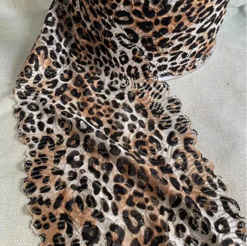 Hot-Sale-1-Yard-Leopard-Lace-Trim-High-Elastic-Stretch-Lace-Trim-Fabric ...