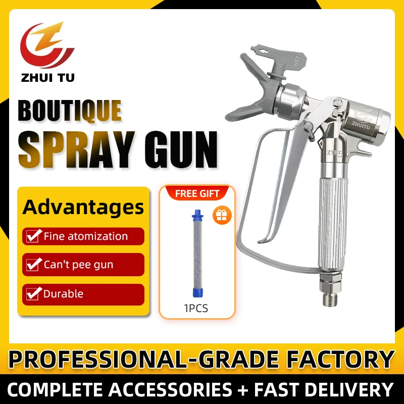 5000PSI High Pressure Airless Spray Gun With 517 Spray Tip & Nozzle ...