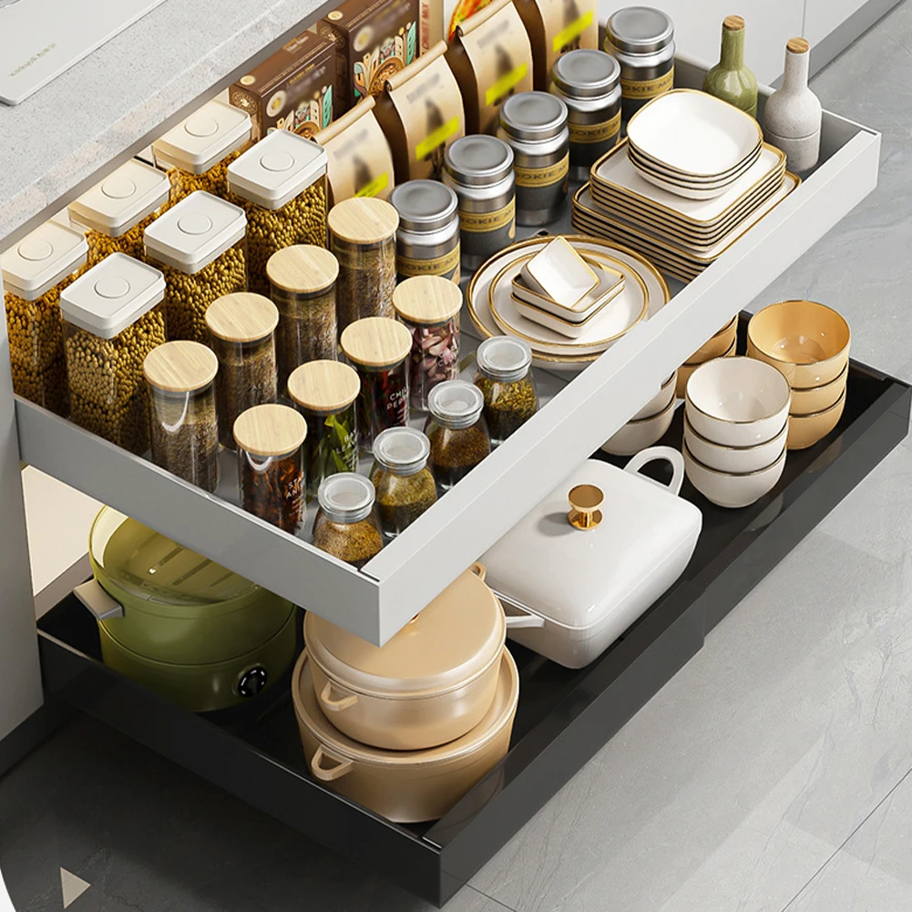 Scalable-Pull-out-Kitchen-Storage-Rack-With-Slide-Rails-Drawer-Type ...