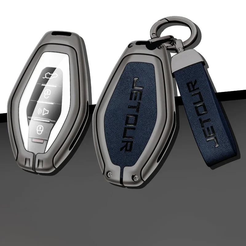 Zinc-Alloy-Leathher-Car-Key-Cover-Case-Shell-Holder-for-Jetour-X70 ...