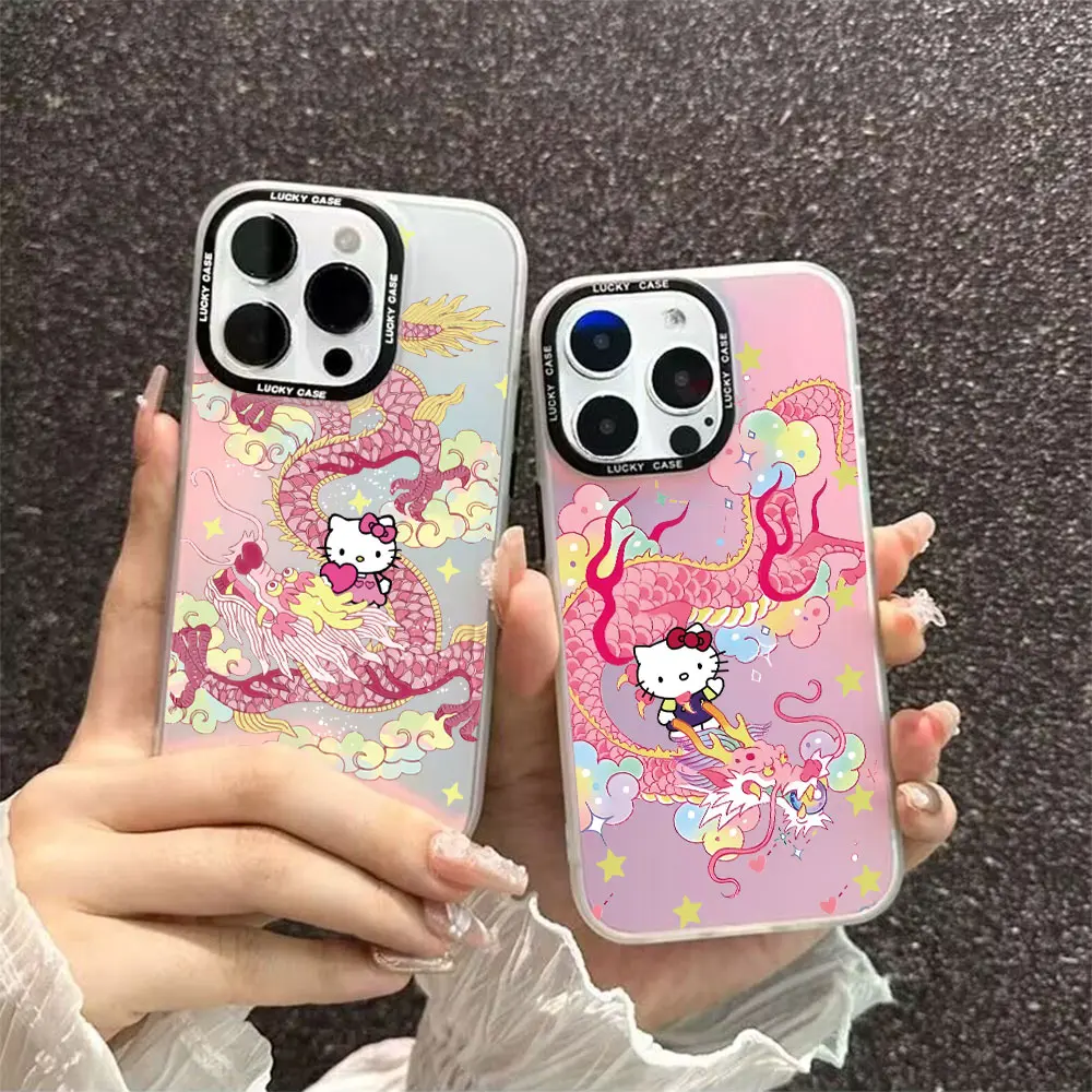 Dragon-Hello-Kitty-Funny-Cartoon-sanirios-custodia-per-telefono-per ...