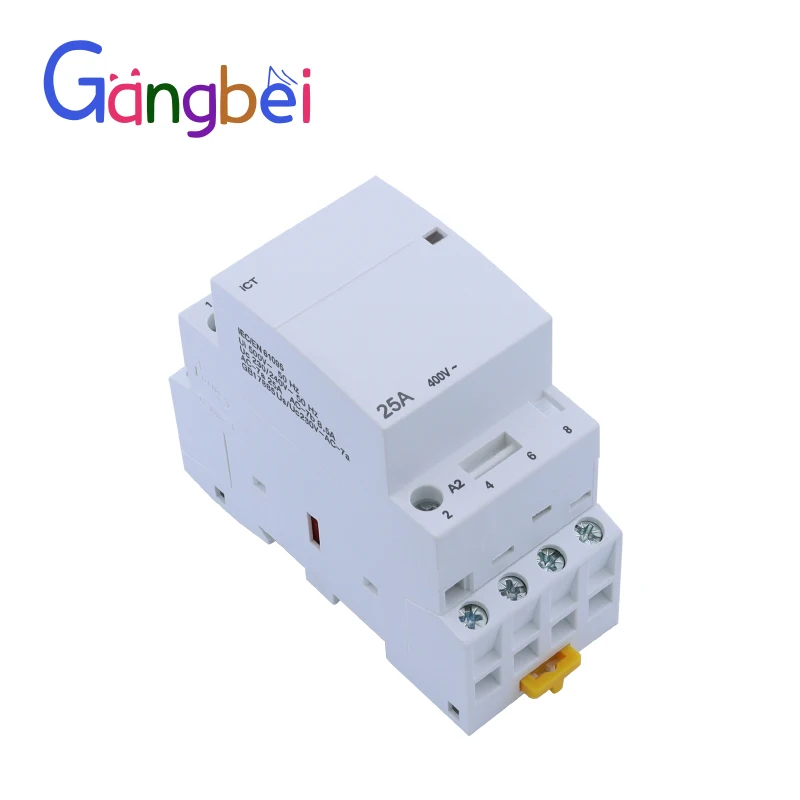 Ict 4P 25a 4no 220V/230V 50/60Hz Din Rail Huishoudelijk Ac Contactor