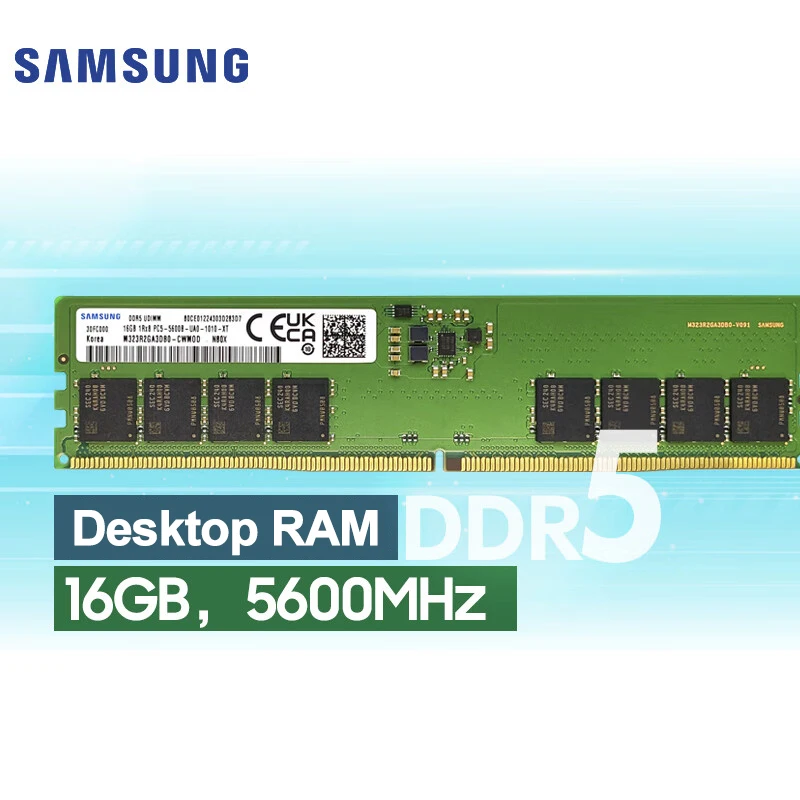 Samsung-memoria-RAM-DDR5-de-escritorio-16GB-5600MHz-288-Pines-DIMM-1-1 ...