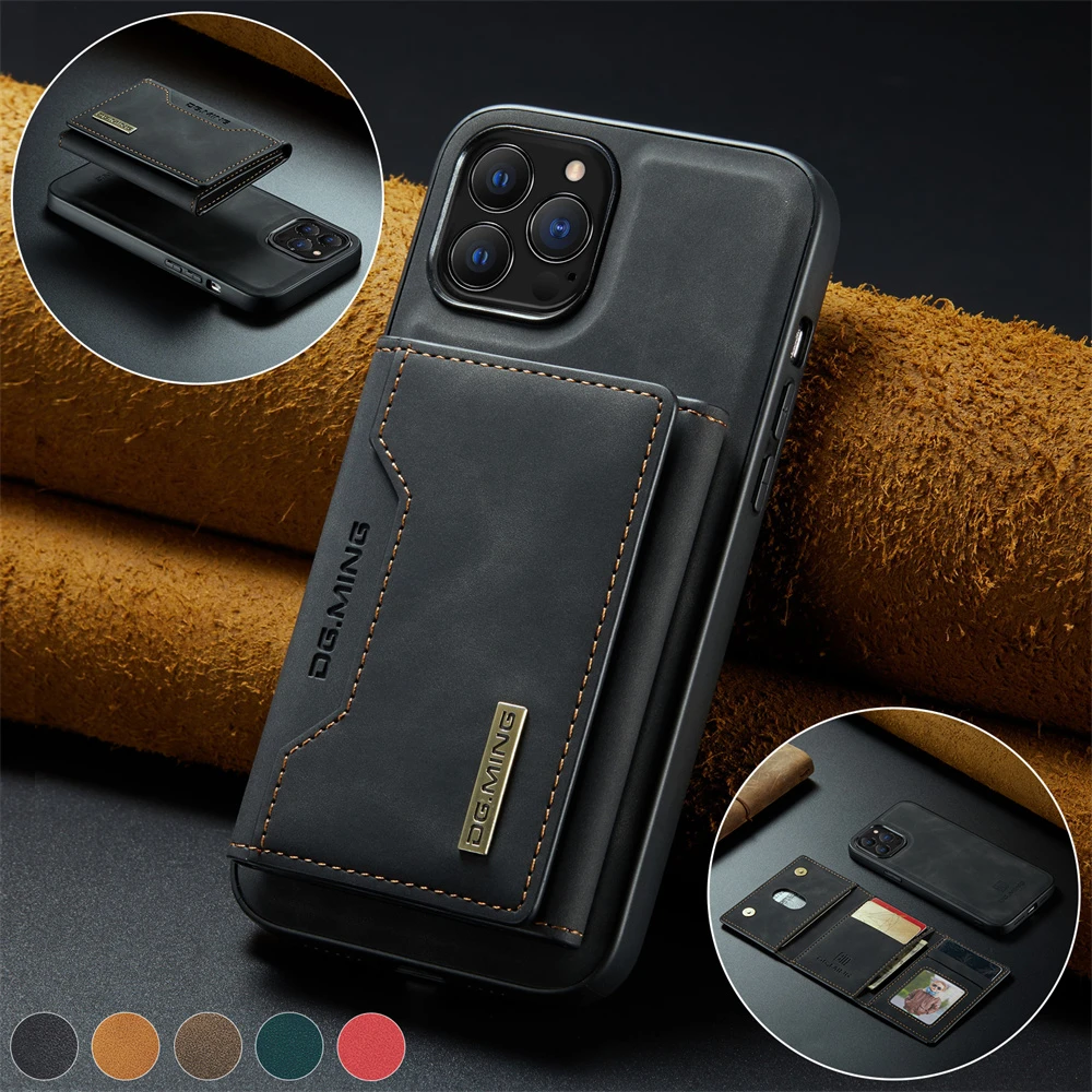 Leather Wallet Magnetic Detachable Phone Case - 2 1 Wallet Phone Case ...