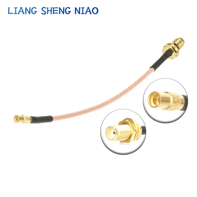 Câble RG316 MMCX femelle Jack écrou cloison vers SMA mâle,connecteur RF coaxial cavalier Pigtail ...