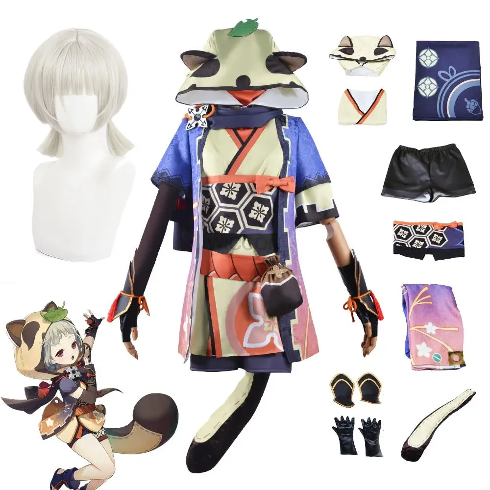 Game Genshin Impact Sayu Cosplay Costume Adult Carnival Uniform Wig ...