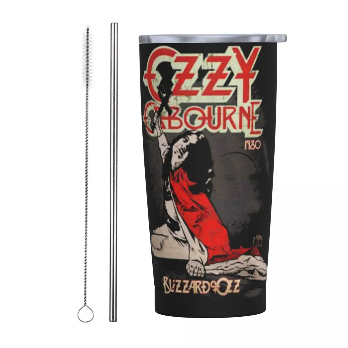 Cool-Ozzy-Osbourne-Tumbler-With-Straw-and-Lid-Stainless-Steel-Travel ...