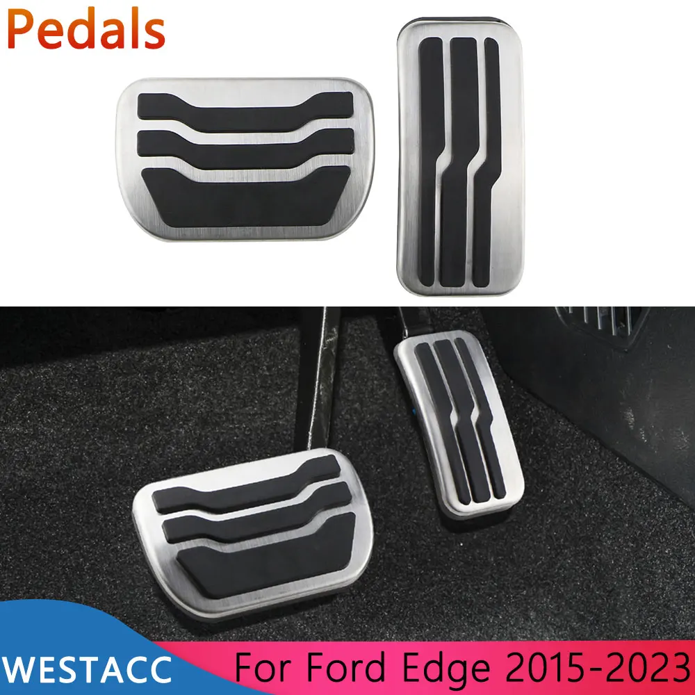 Stainless Steel Car AT Pedals for Ford Edge 2015 2016 2017 2018 2019 ...