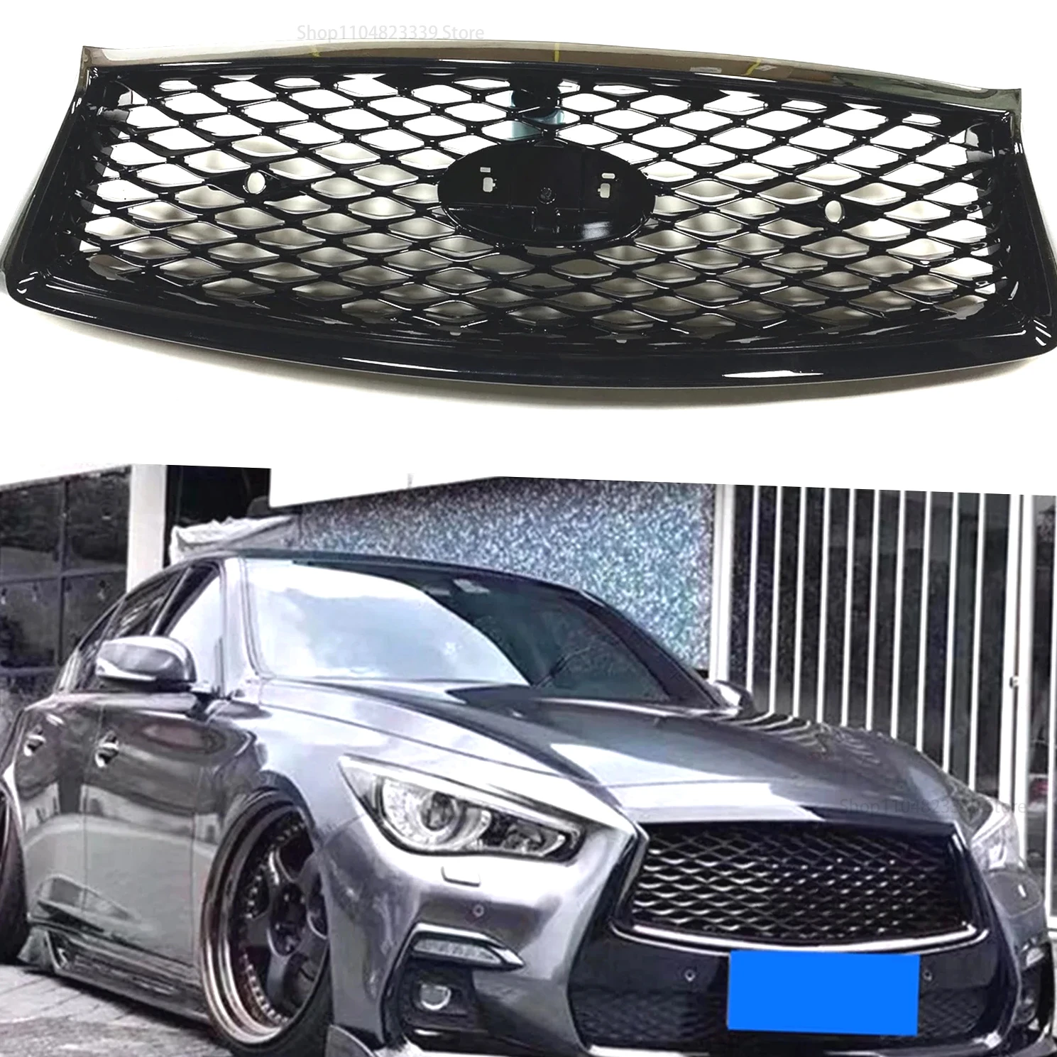 For Infiniti Q50 2018 2019 2020 2021 2022 2023 Car Front Grille Racing ...