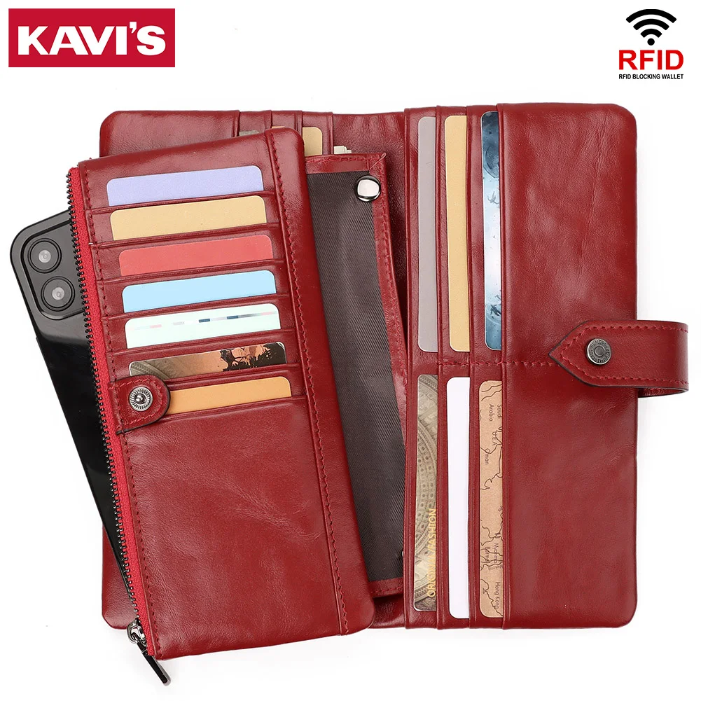 Luxury Brand Long Wallet for Women Genuine Leather Multi card Position ...