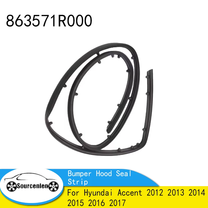 Brand New 863571R000 86357-1R000 Black Rubber Front Bumper Hood Seal ...