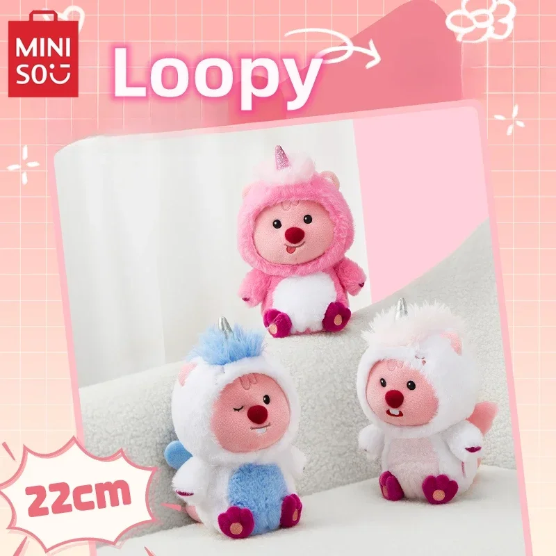 MINISO-LOOPY-Series-Cross-dressing-Unicorn-Plush-Doll-Beaver-Sofa ...