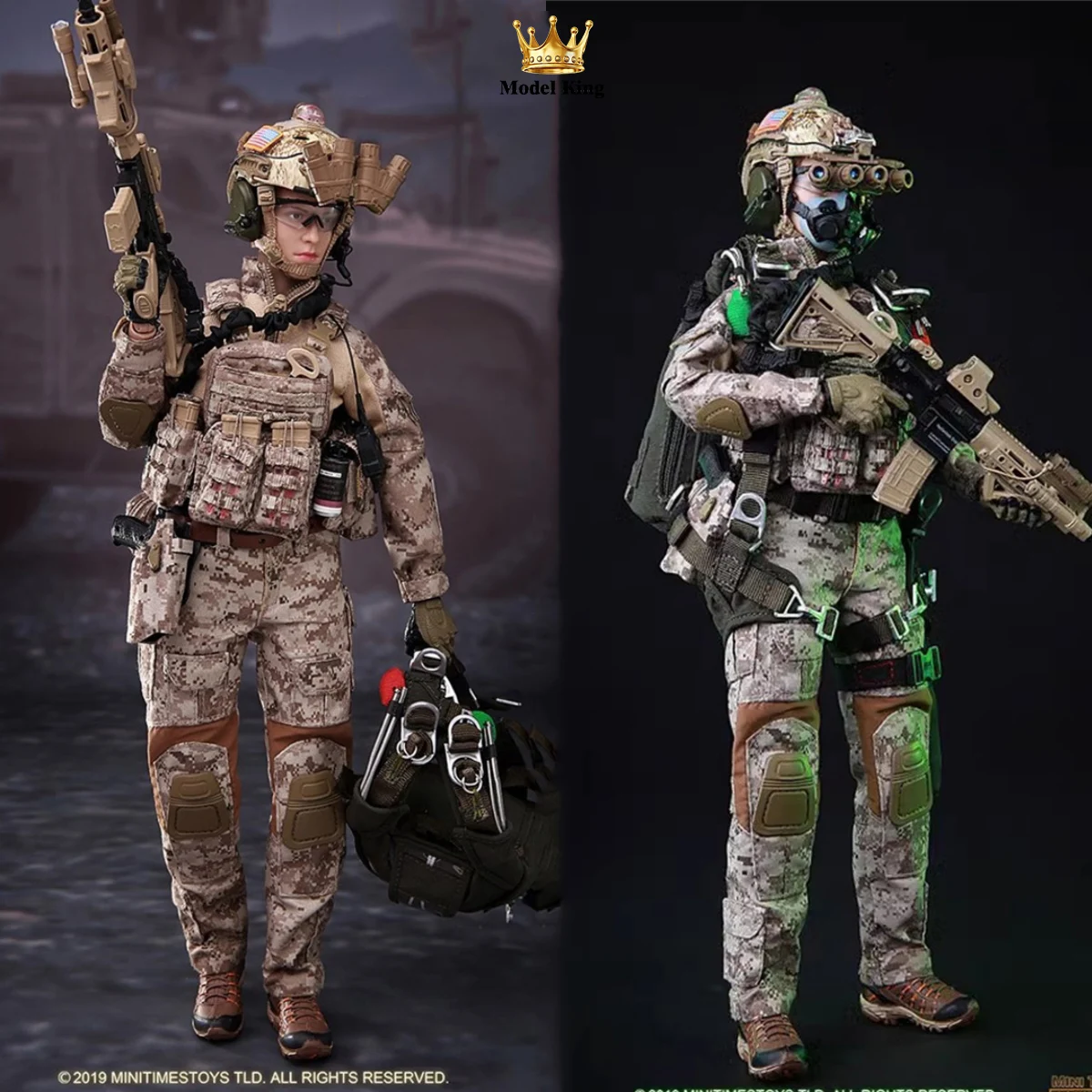 New-Stock-mini-times-toys-M017-1-6-Scale-Seal-Parachuting-Female ...