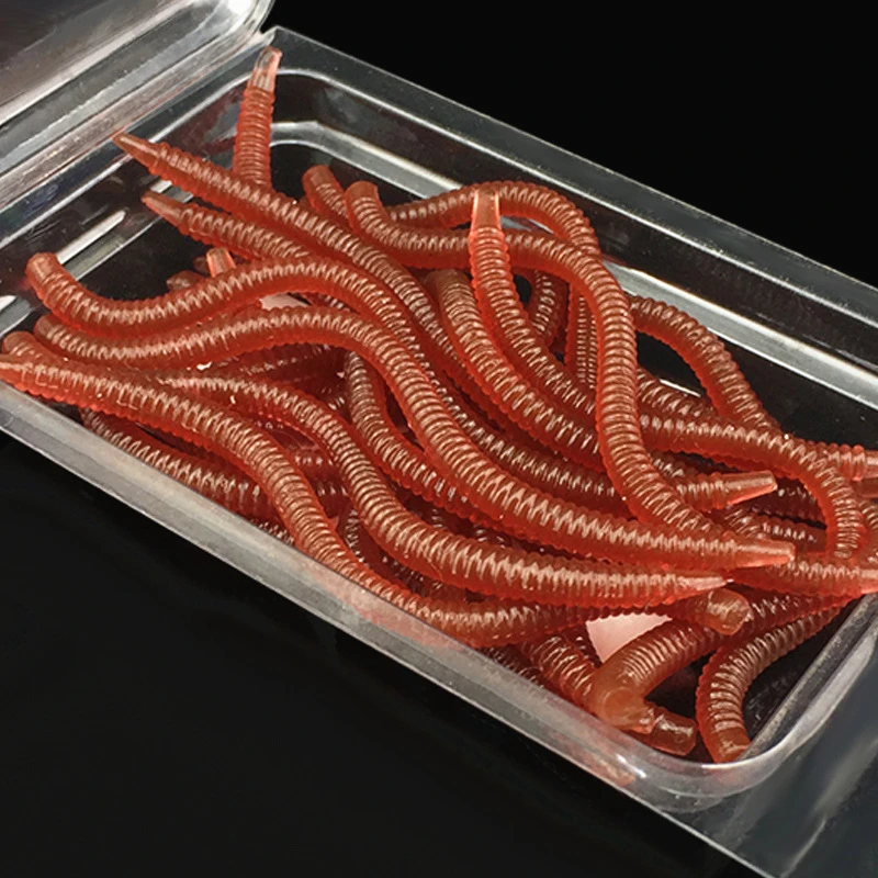 Silicone-Worm-Lure-Sand-worm-80-100mm-20pcs-box-Earthworm-for-Fishing ...
