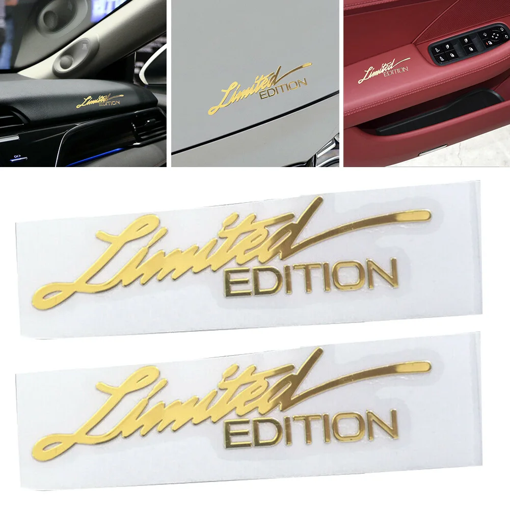 2-Pcs-Car-Stickers-3D-Gold-Limited-Edition-Logo-Emblem-Badge-Metal ...