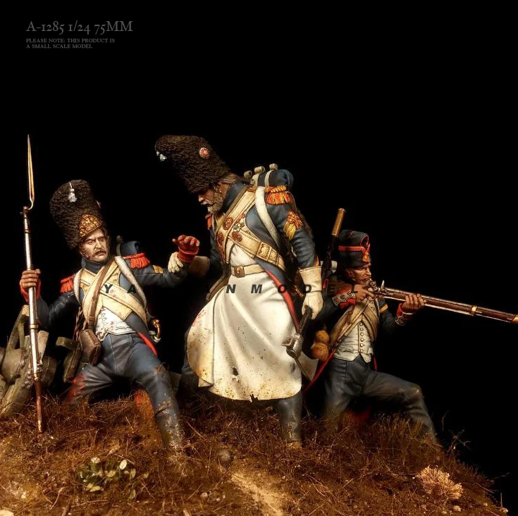 1/24 Resin Soldier model kits figure colorless and self-assembled A ...