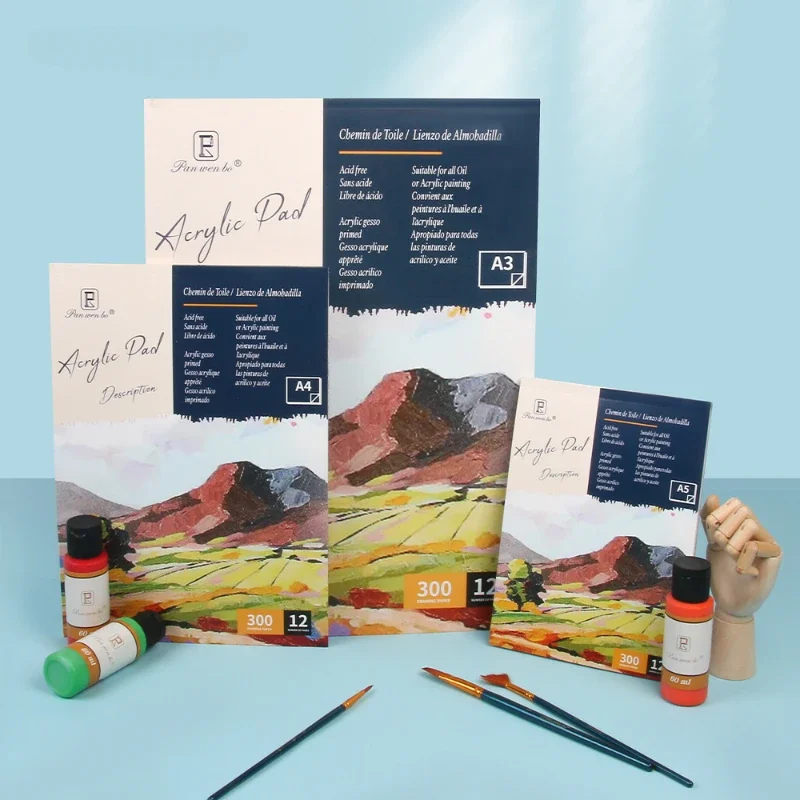 A3-A4-A5-Acrylic-Painting-Paper-12-Sheets-Exercise-Book-Artist-Supplies ...