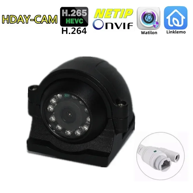 4MP Car IP Camera Outdoor POE H.265 Onvif Black Metal Dome Indoor CCTV ...