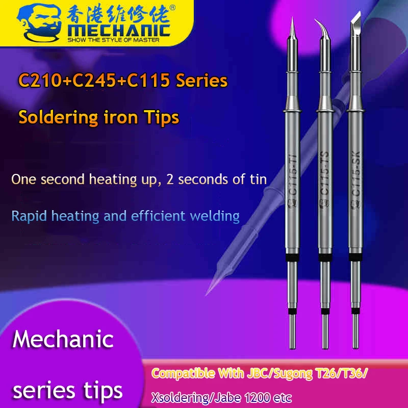 Mechanic C210 C245 C115 Nano Soldering Iron Tips Compatible For JBC ...