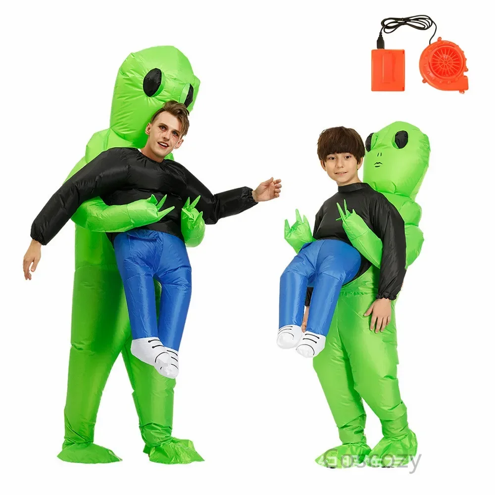 Adult ET Alien Inflatable Costume Anime Suits Dress Mascot Halloween ...