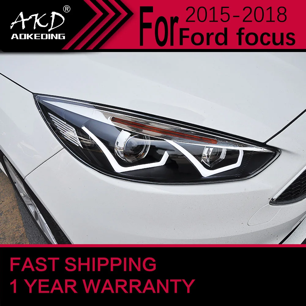 Akd Car Styling Head Lamp For Ford Focus Led Headlight 2015-2016 New ...