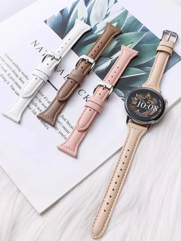 Elegant Women’s Slim Leather Watch Strap – 20mm & 22mm Adjustable Band ...