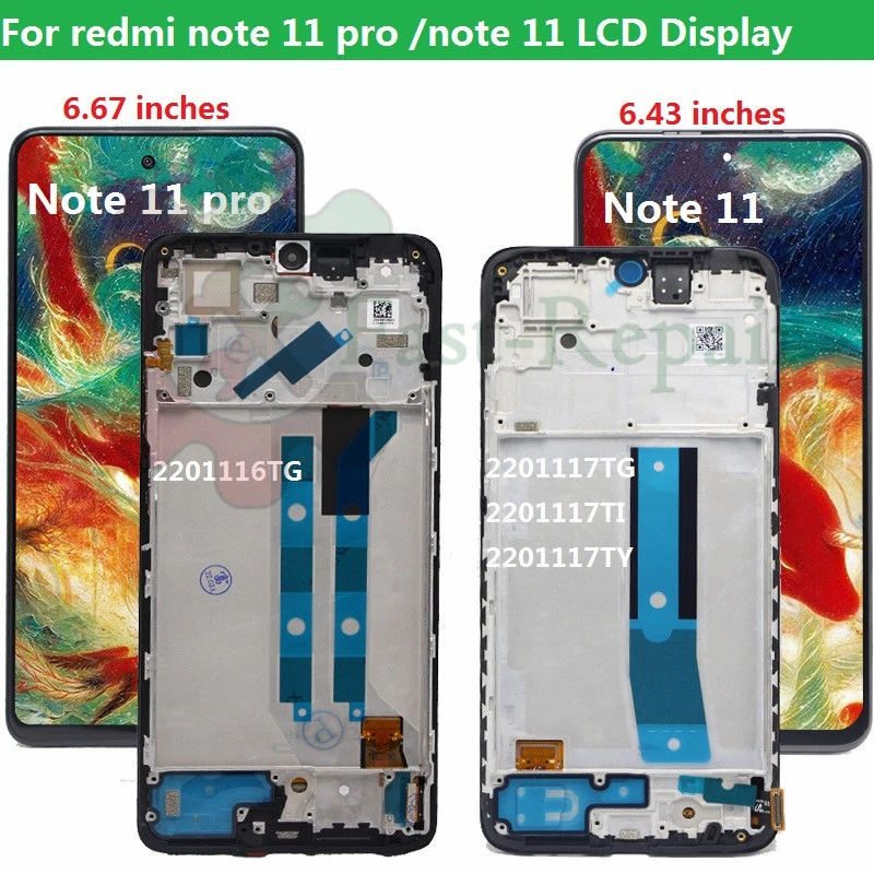 LCD Original para Xiaomi Redmi Note 11 Pro, pantalla táctil, 2201116TG, 2201117TG, 2201117TI ...