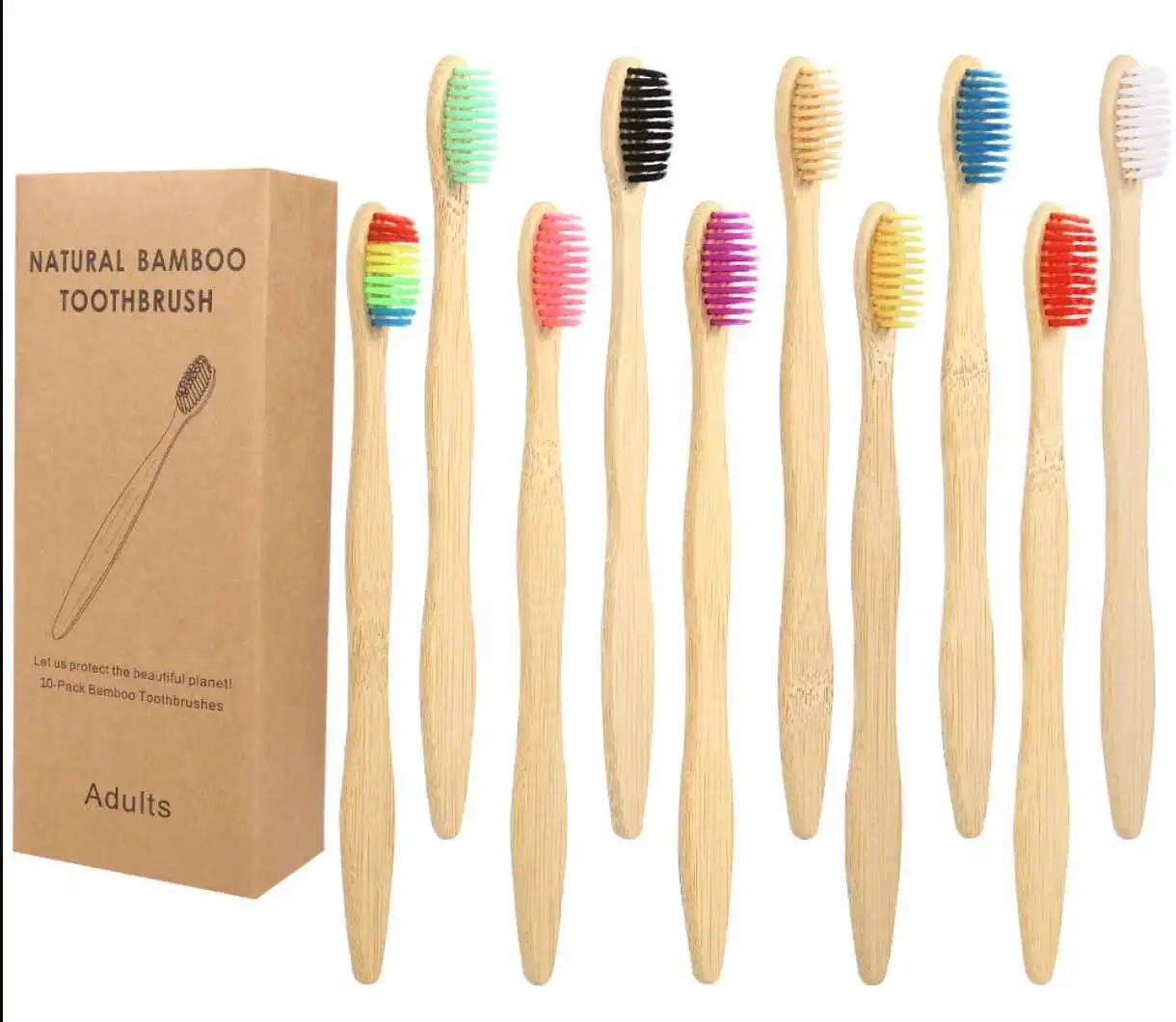 10-20-50-100-150Pcs-Disposable-adult-bamboo-soft-bristled-toothbrush ...