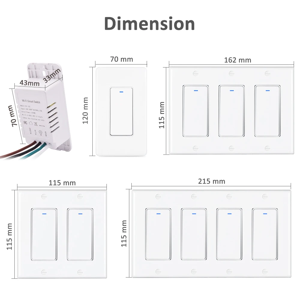Usa Au Br Tuya Tudományos 3 Waka Alexa Wifi Smart Tunnimányos Pust ...