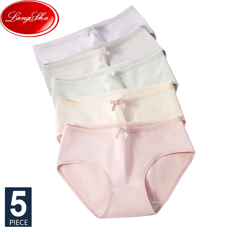 Bragas de algodón puro de 5 unids/set para mujer, ropa interior ...