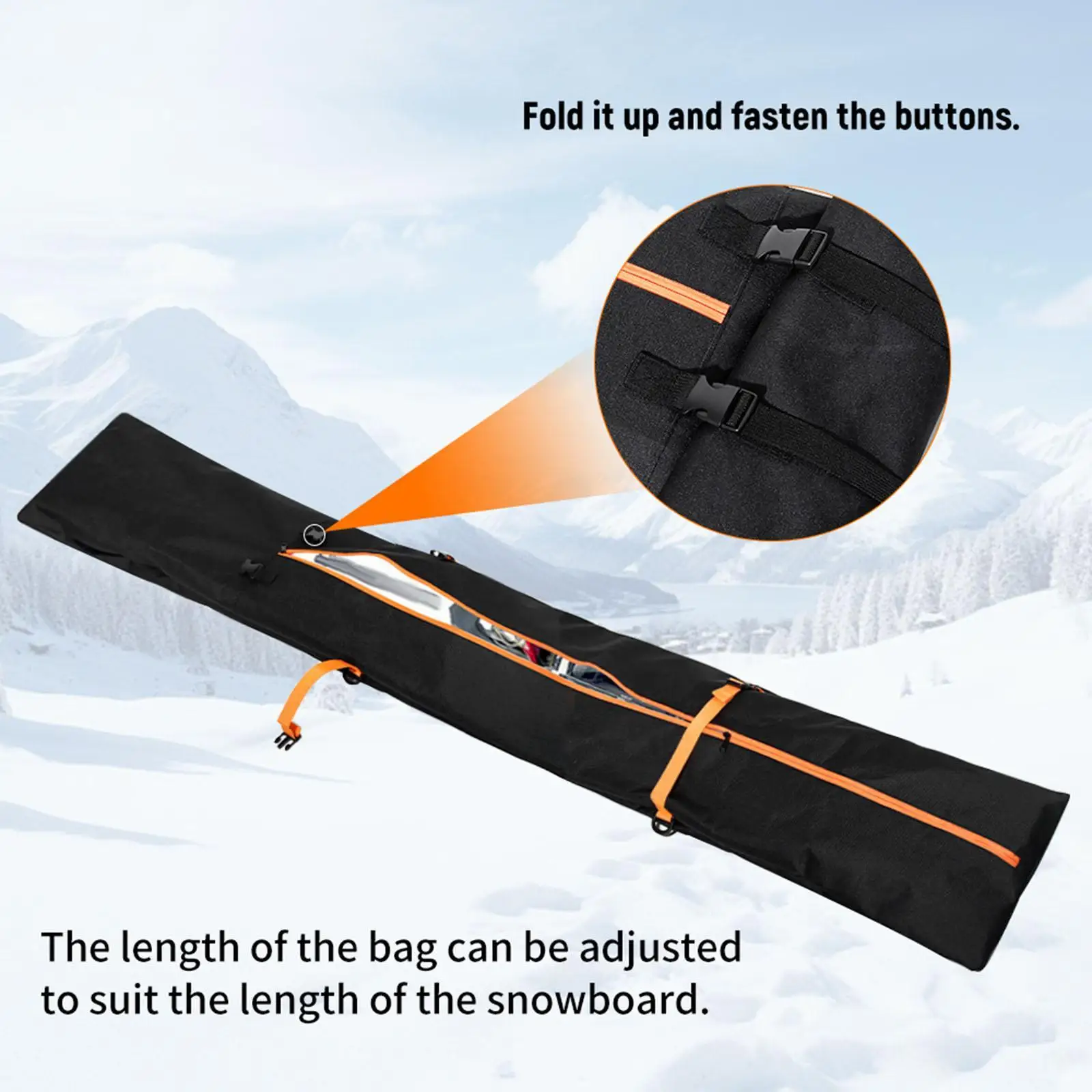 Snow Ski Bag with Handle Carrying Bag Ski Poles Pouch for Skiing ...