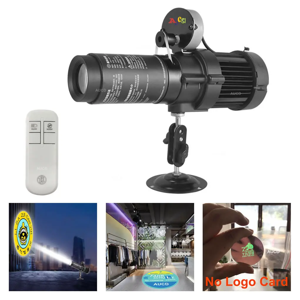 Remote Control 20W LED HD Zoom AD Sign Rotation Projector Lamp For Bar ...