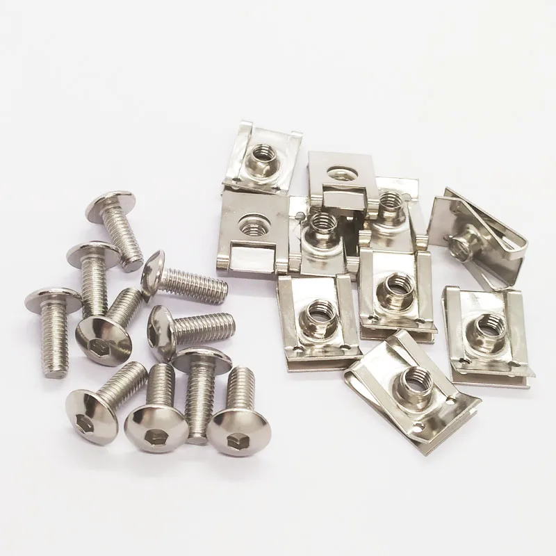 10-sets-M6-M5-M4-Stainless-Steel-U-Type-Clips-Thread-5mm-6mm-4mm-Reed ...