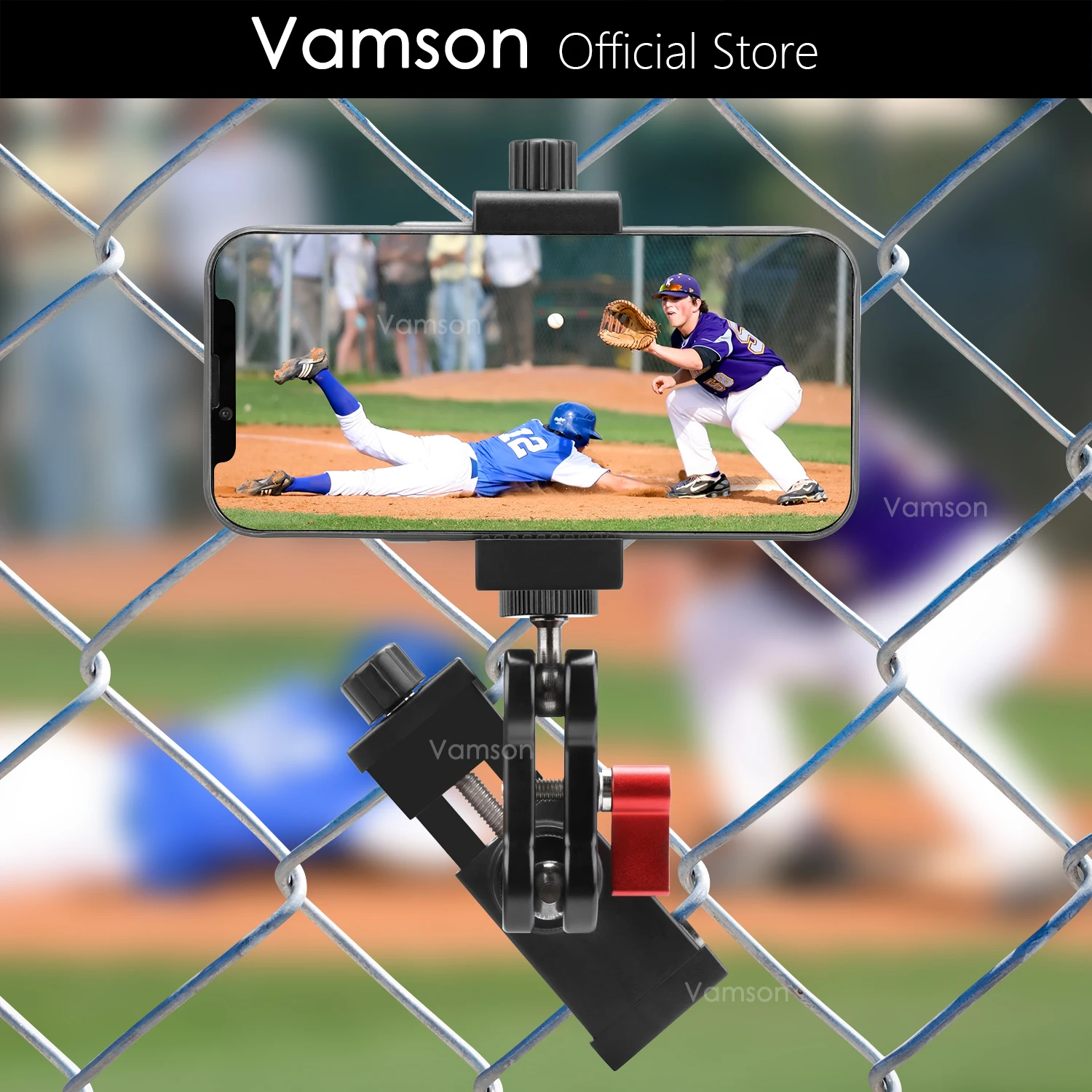 Vamson-Phone-Fence-Mount-for-Baseball-Softball-Camera-Holder-for ...