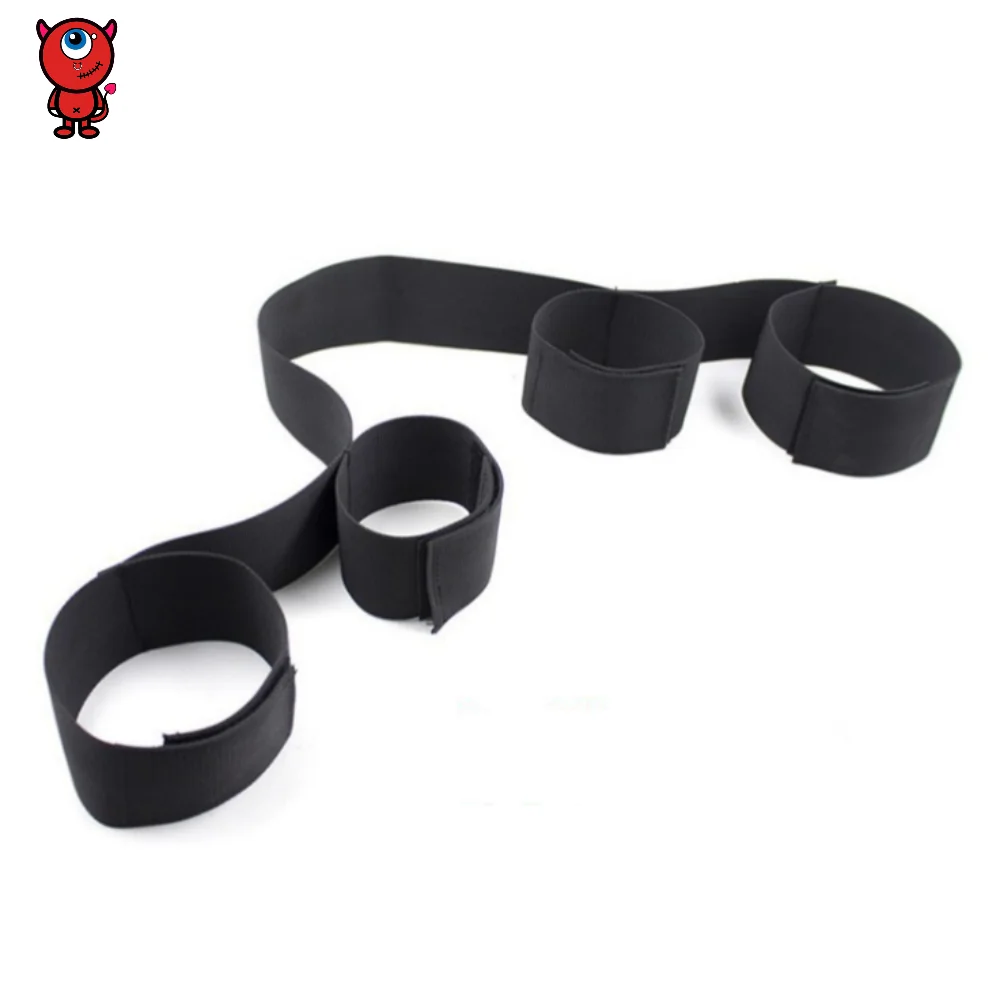 BDSM-Bondage-Restraint-Fetish-Slave-Foot-Cuffs-Handcuffs-Nylon-Erotic ...