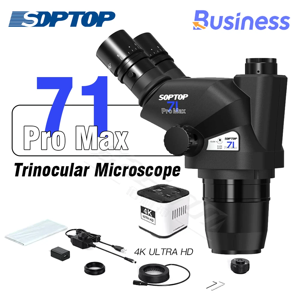 SOPTOP 71 ProMax Trinocular Microscope High-definition Zoom Tools for ...