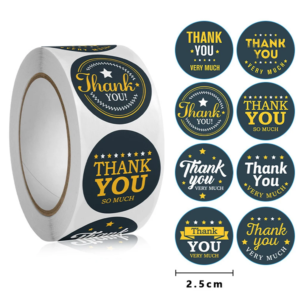 50-500pcs-Thank-You-Sticker-For-Gift-Wrapping-Decoration-Stationery ...